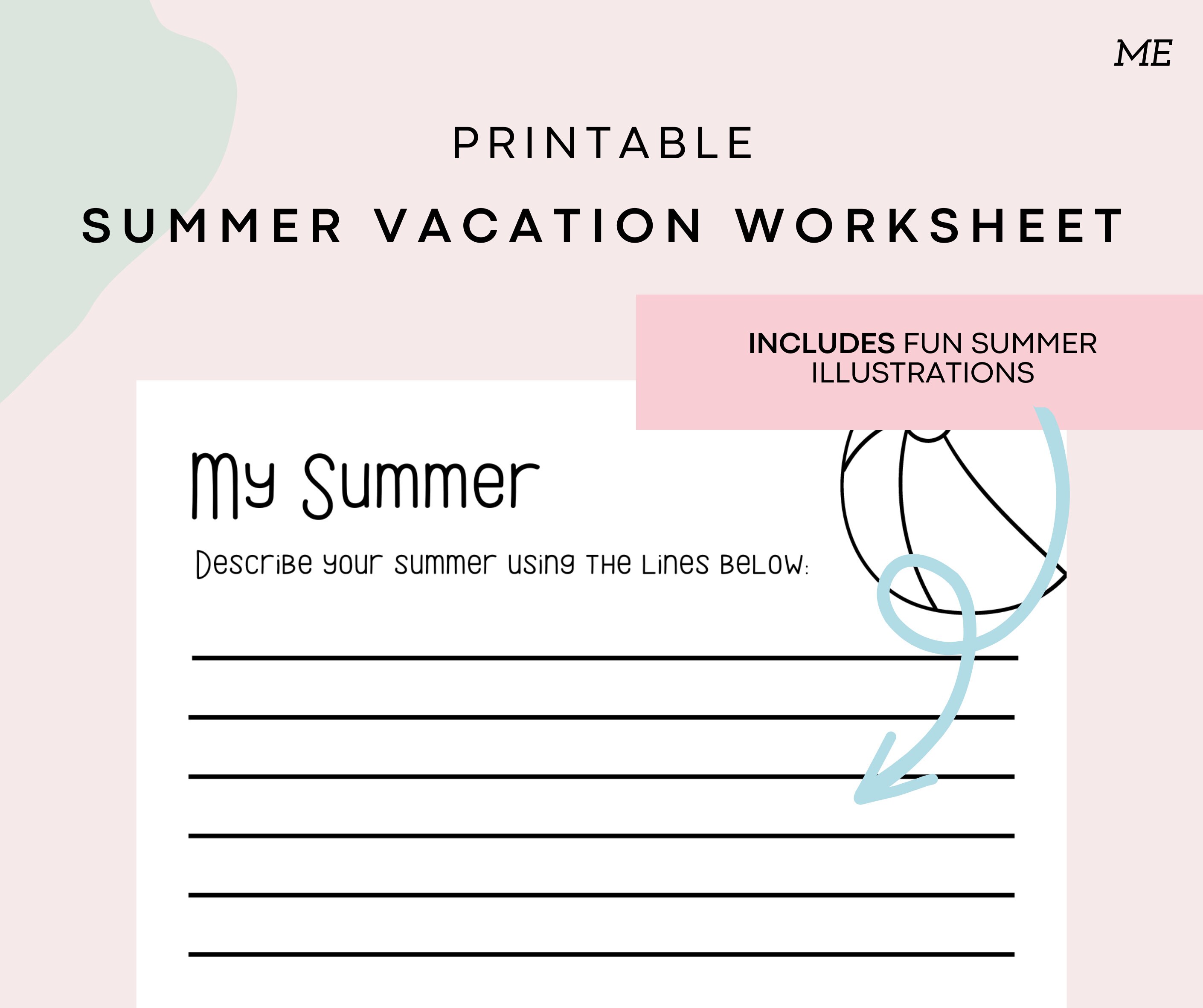 Printable Summer Journal Activity iPad Goodnotes - Etsy