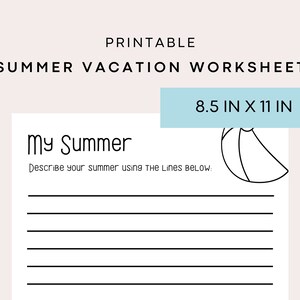 Printable Summer Journal Activity iPad Goodnotes - Etsy