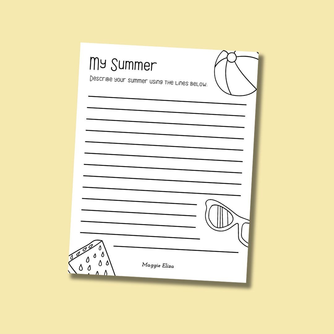 Printable Summer Journal Activity Ipad Goodnotes - Etsy