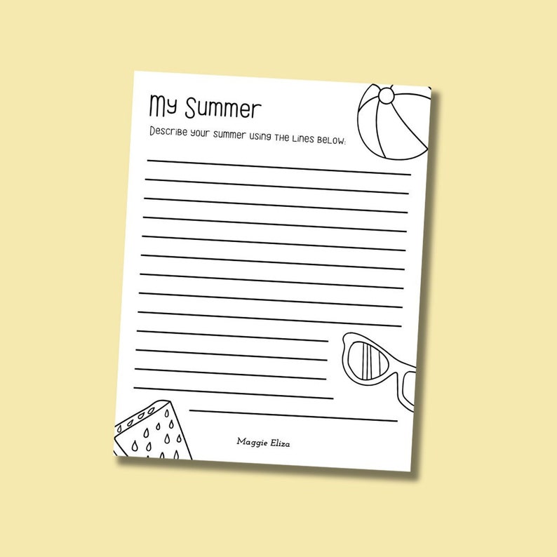 Printable Summer Journal Activity Ipad Goodnotes - Etsy