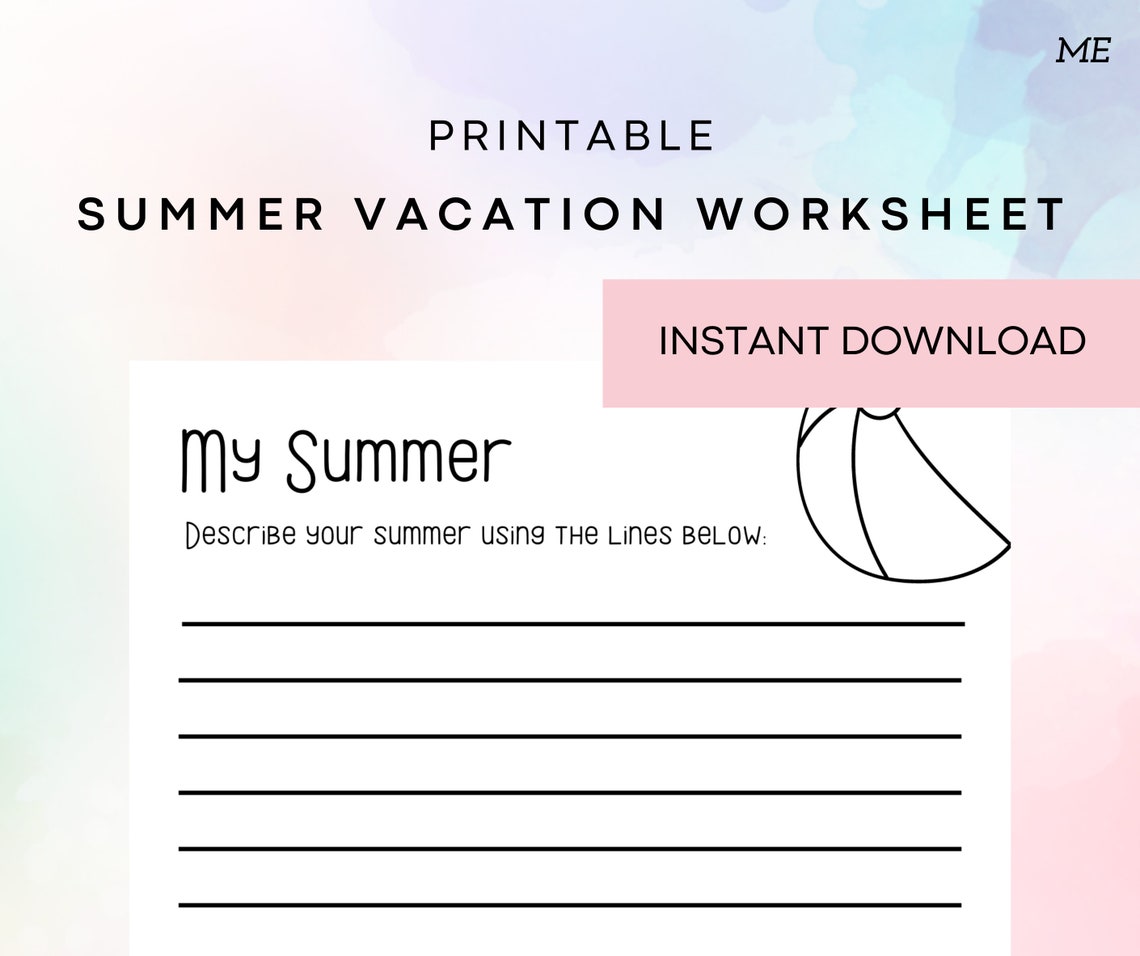 Printable Summer Journal Activity iPad Goodnotes - Etsy