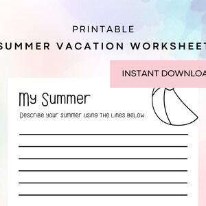 Printable Summer Journal Activity iPad Goodnotes - Etsy