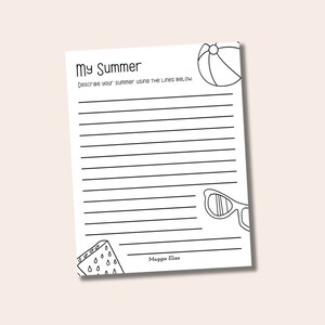 Printable Summer Journal Activity iPad Goodnotes - Etsy