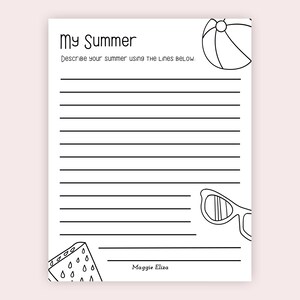 Printable Summer Journal Activity iPad Goodnotes - Etsy