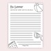Printable Summer Journal Activity iPad Goodnotes - Etsy