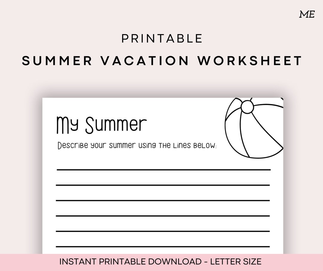 Printable Summer Journal Activity iPad Goodnotes - Etsy
