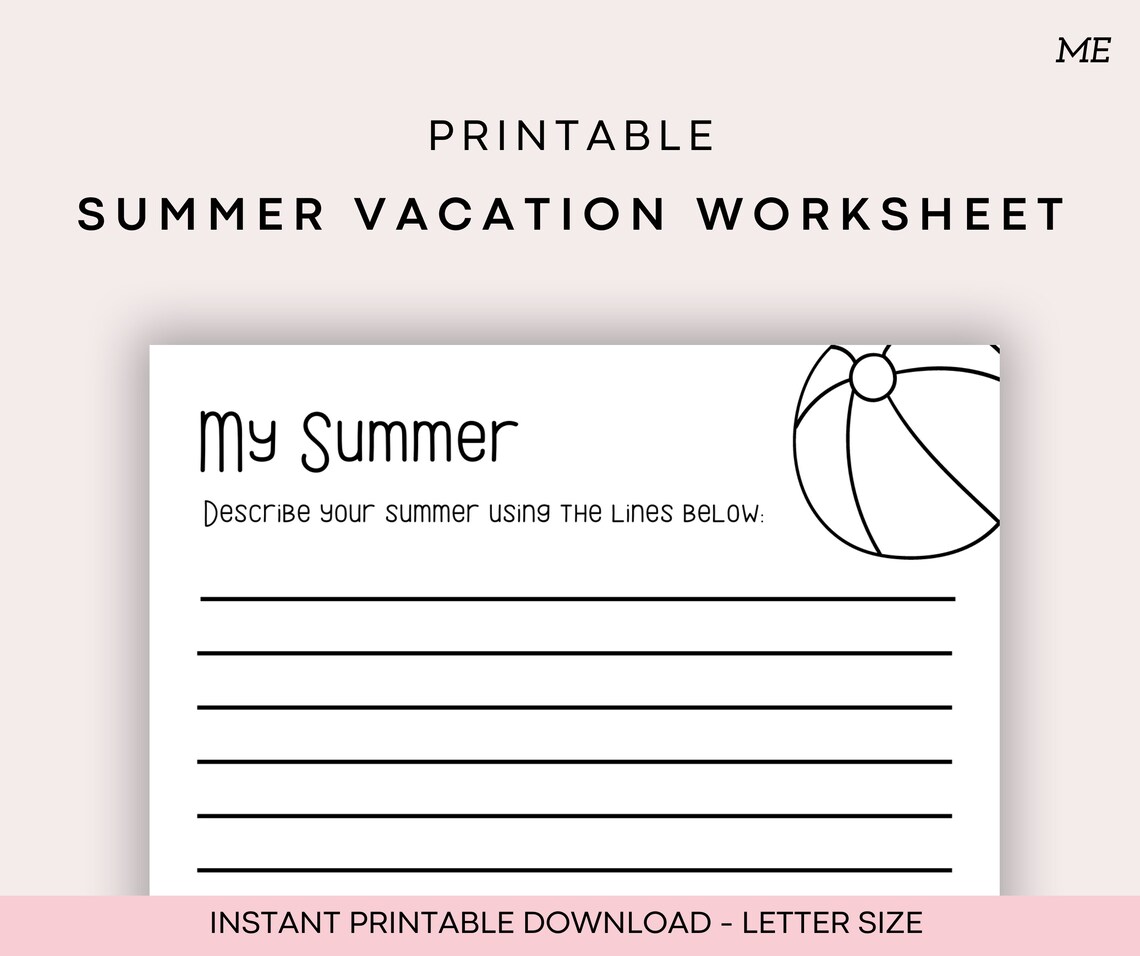 Printable Summer Journal Activity iPad Goodnotes - Etsy