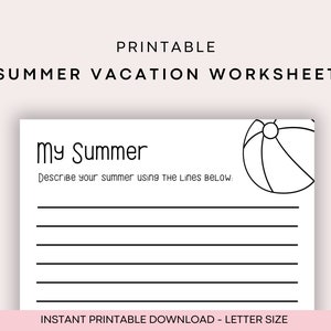 Printable Summer Journal Activity iPad Goodnotes - Etsy