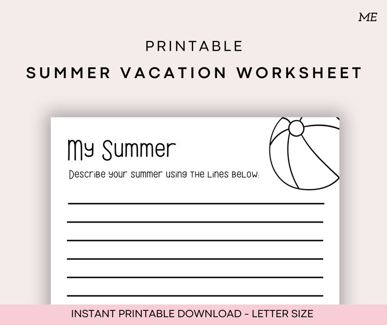 Printable Summer Journal Activity iPad Goodnotes - Etsy