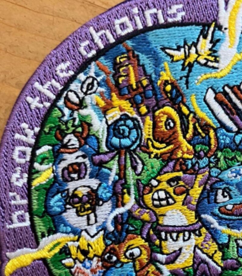 Free 'em All - Pokémon Liberation Gamer Iron on 4" Detailed Funny Patch ...