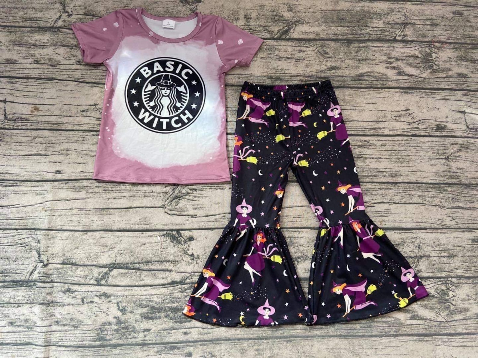 Basic Witch Outfit With Purple Top Bottom Witch Pants - Etsy