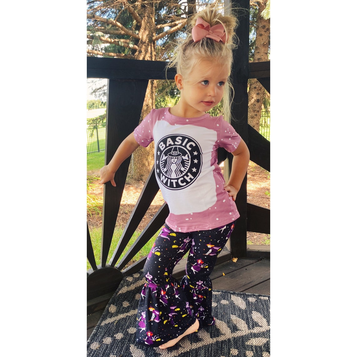 Basic Witch Outfit With Purple Top Bottom Witch Pants | Etsy