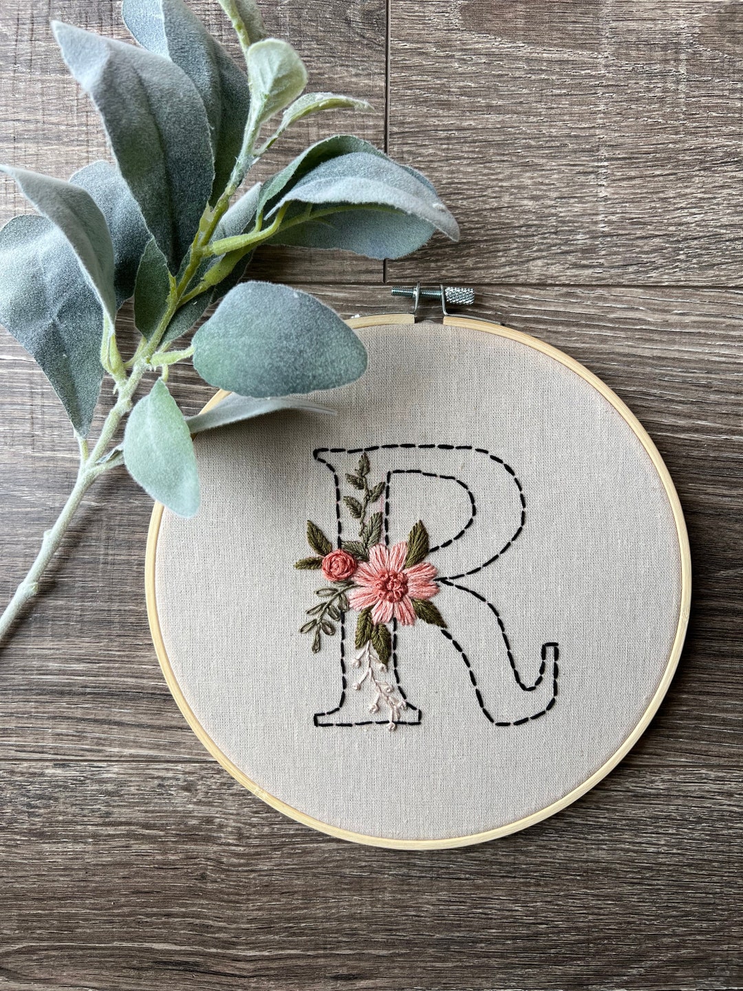 Personalized Embroidery Letter - Etsy