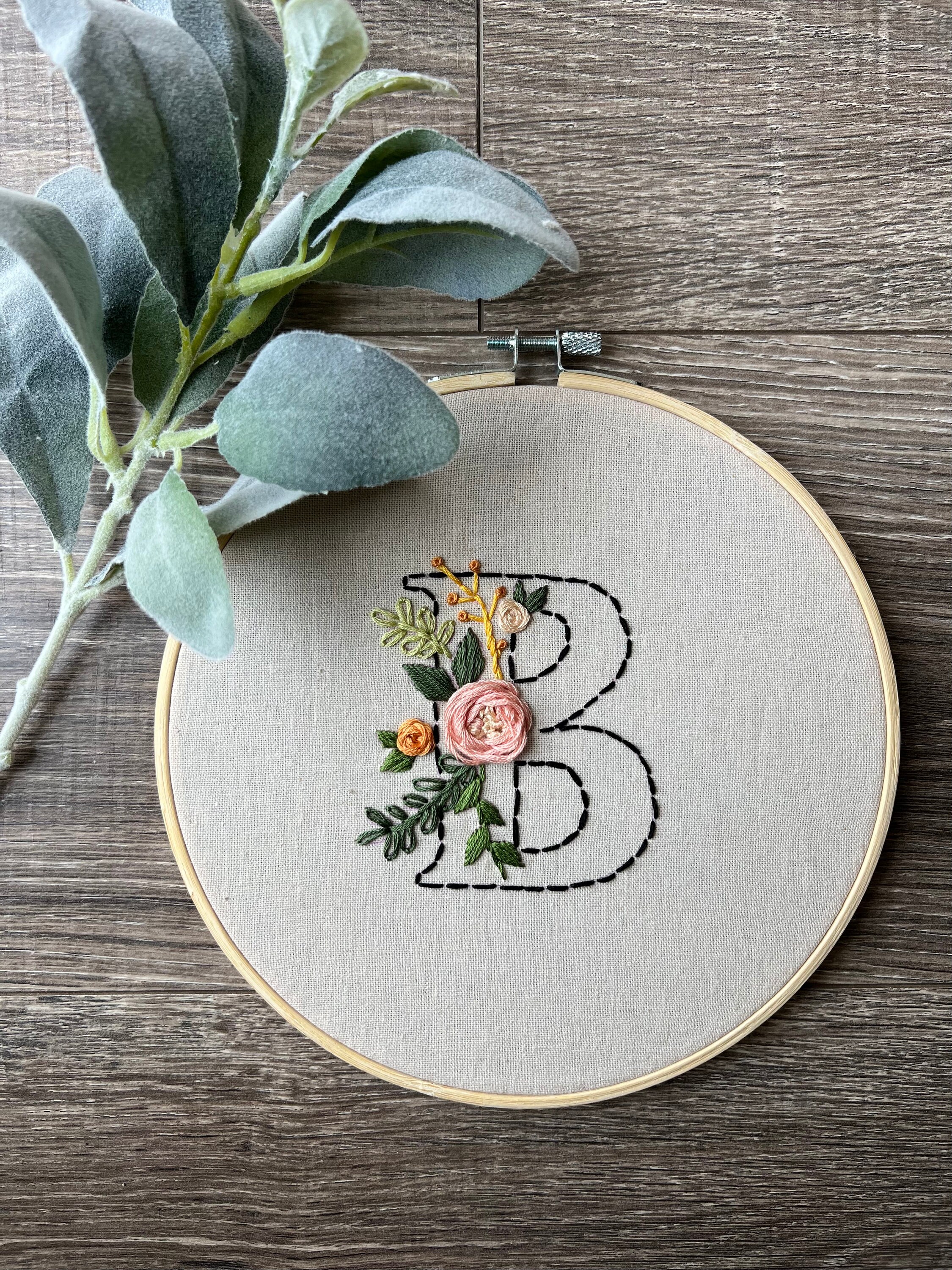 Personalized Embroidery Letter - Etsy