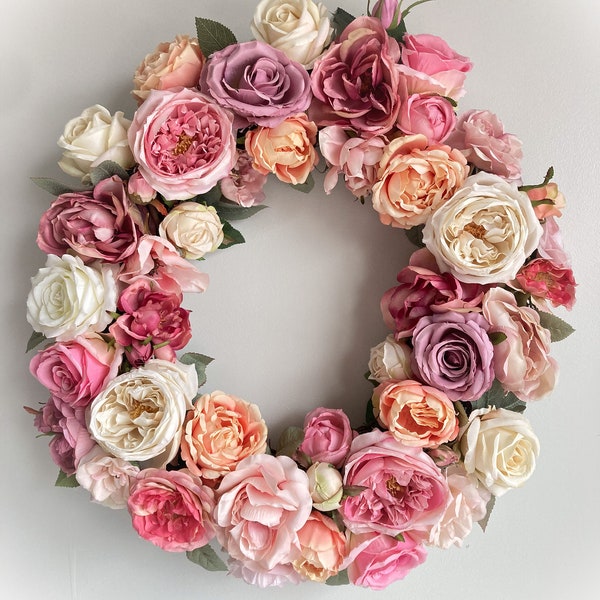 Rose Wreath - Etsy