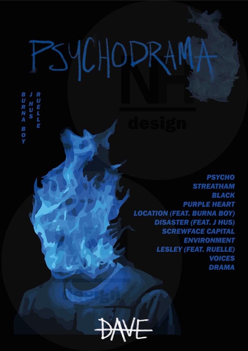 Dave Psychodrama Poster Illustration Poster Cover Art Home - Etsy