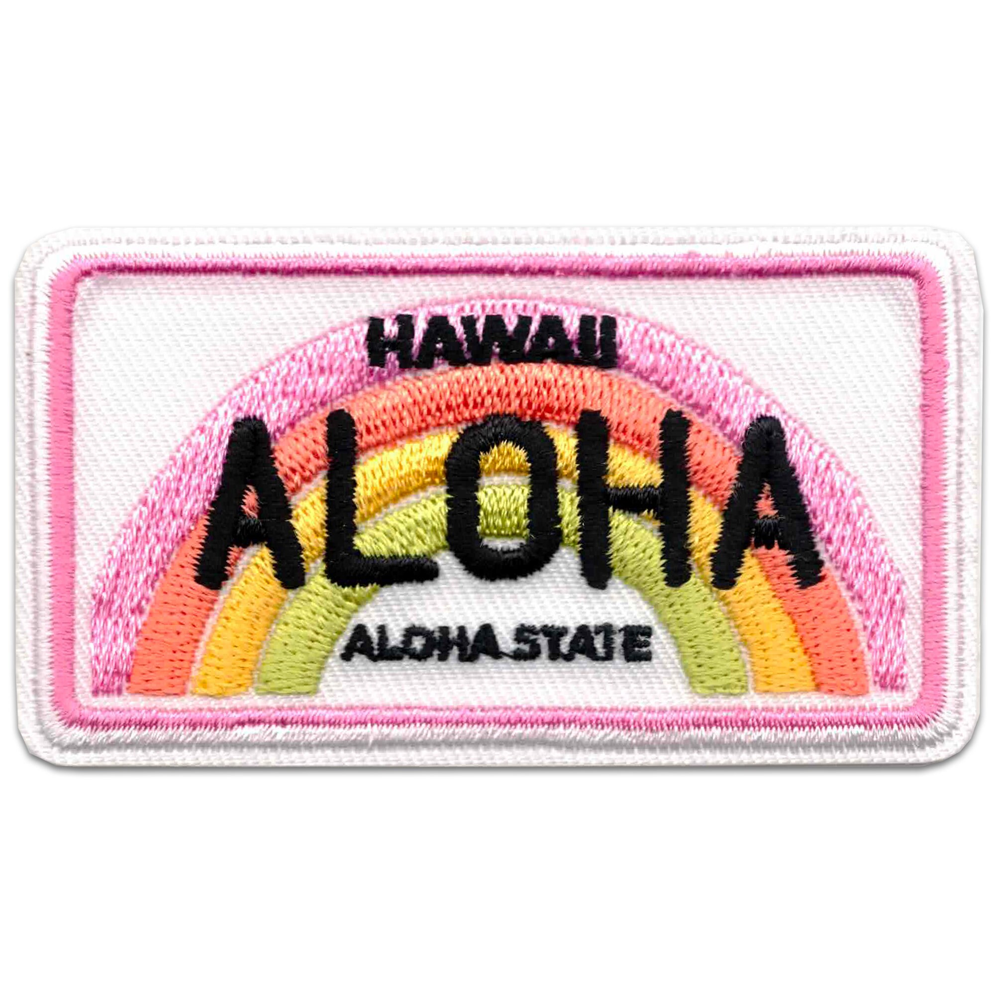Aloha Hawaii Plate Patch Aloha Embroidered Iron-on Patch - Etsy