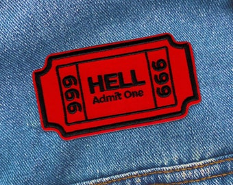 One Way Ticket to Hell Backpack Patch Iron on Patch - Etsy