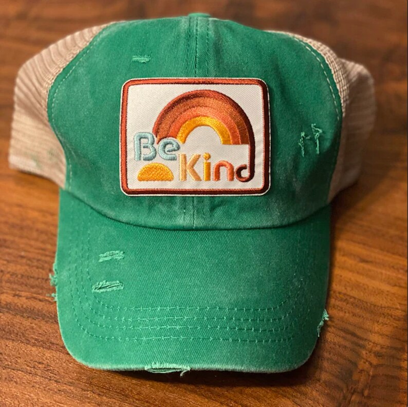 Be Kind Patch Be Kind With Rainbow Embroidered Iron-on Patch - Etsy