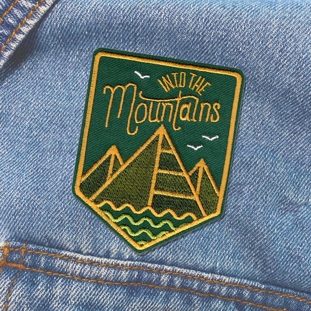 Into the Mountains Patch | Outdoor Embroidered Iron-on Patch | Trendy ...
