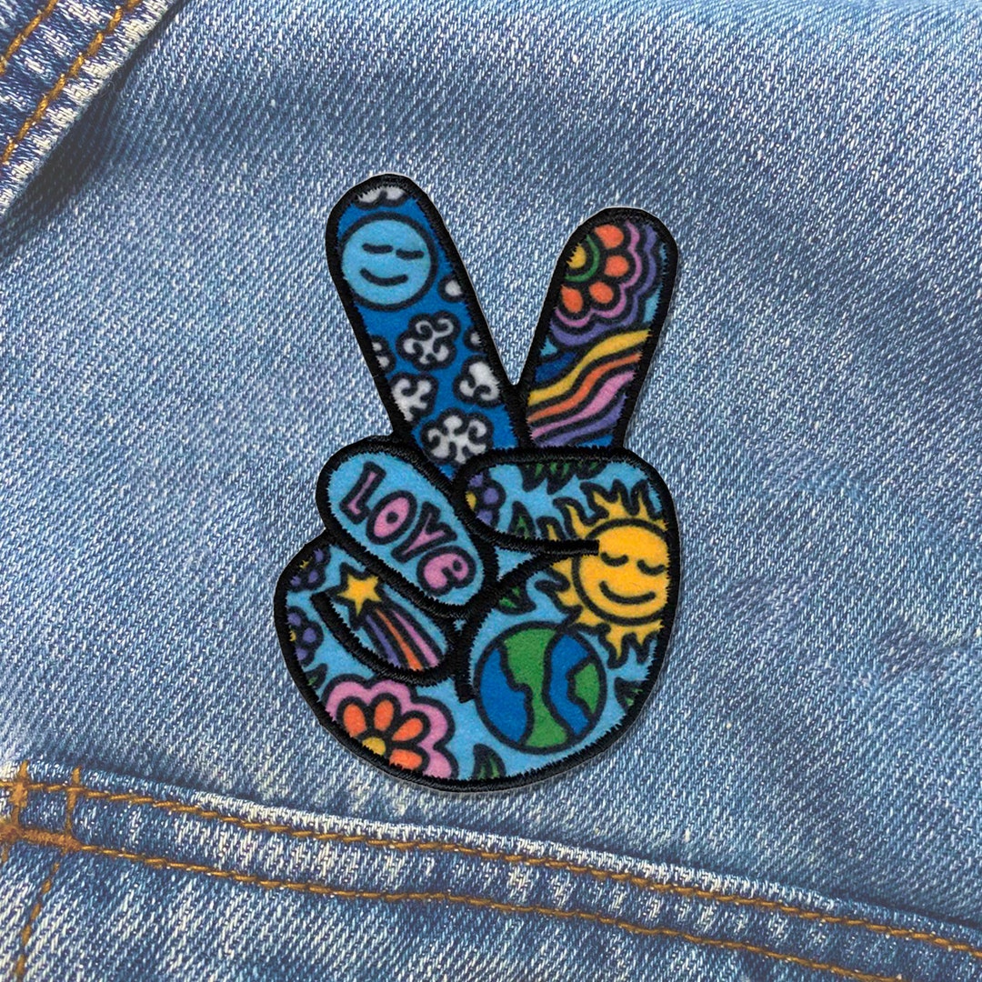 Peace Sign Patch Outdoor Embroidered Iron-on Patch Trendy - Etsy