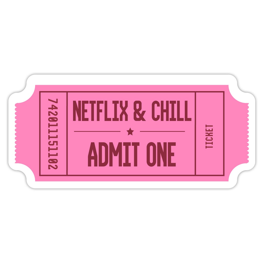 Netflix & Chill Sticker | Trendy, Weird, Fun Stickers for Your Water ...