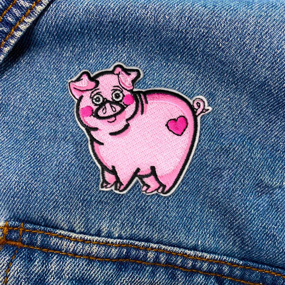 Cartoon Pig Patch | Pig Embroidered Iron-on Patch Applique | FREE ...