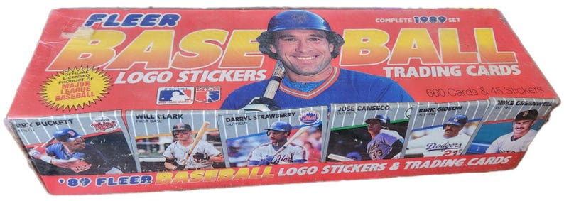 1989 Fleer Baseball, Logo Stickers and Trading Cards SEALED Wax Box - Etsy