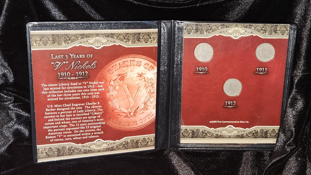 V Nickels Last Three Years 1910-1912, first Commemorative Mint - Etsy