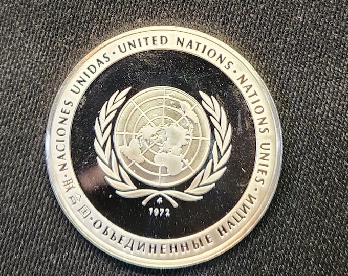 1972 United Nations Commemorative Coin - Etsy