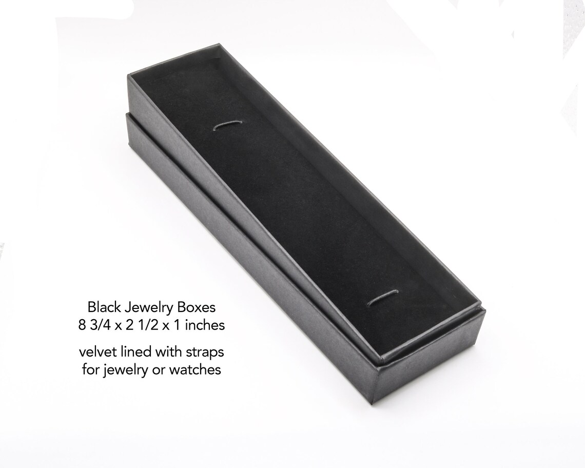 Matte Black Jewelry Display Packaging Gift Boxes With Velvet Insert - Etsy