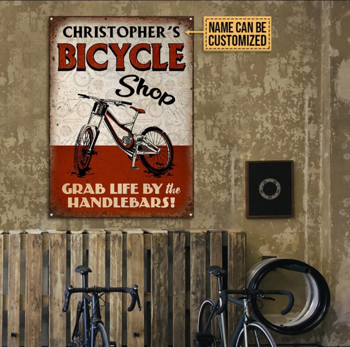 Personalized Bicycle Shop Sign Bicycle Sign Bicycle Wall | Etsy