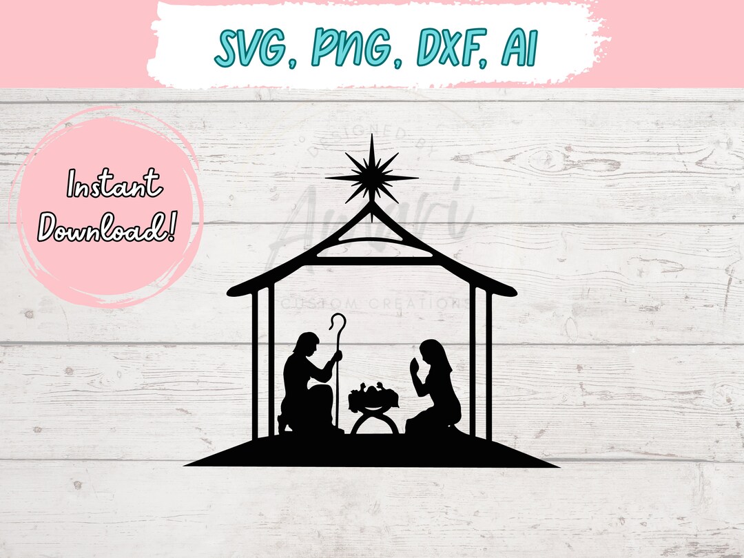Krippe SVG, Krippe Clipart, PNG, Dxf, Ai Dateien - Etsy.de