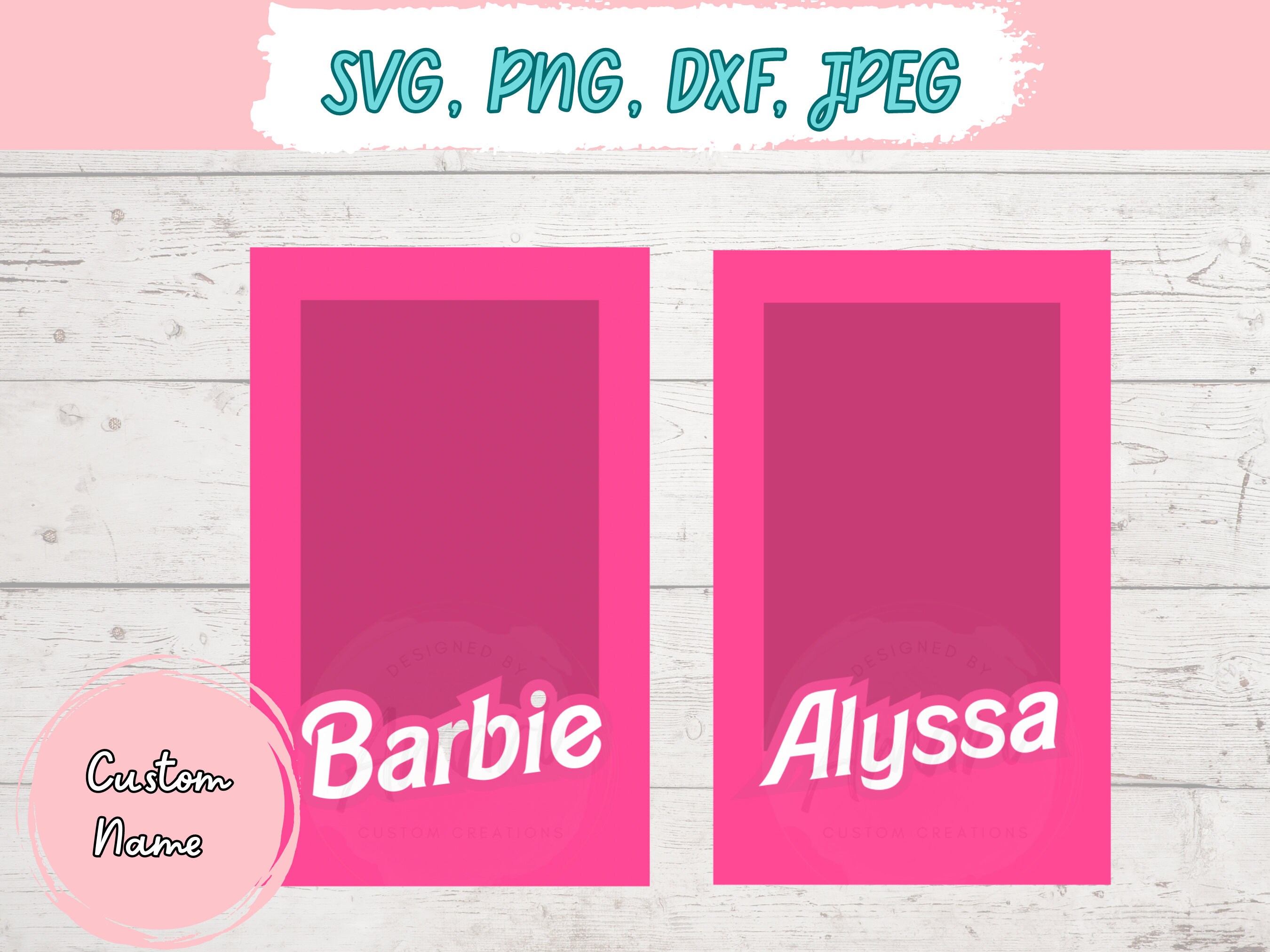 Doll Box Svg Png Doll Box Cut File Cut Out Custom Name - Etsy México