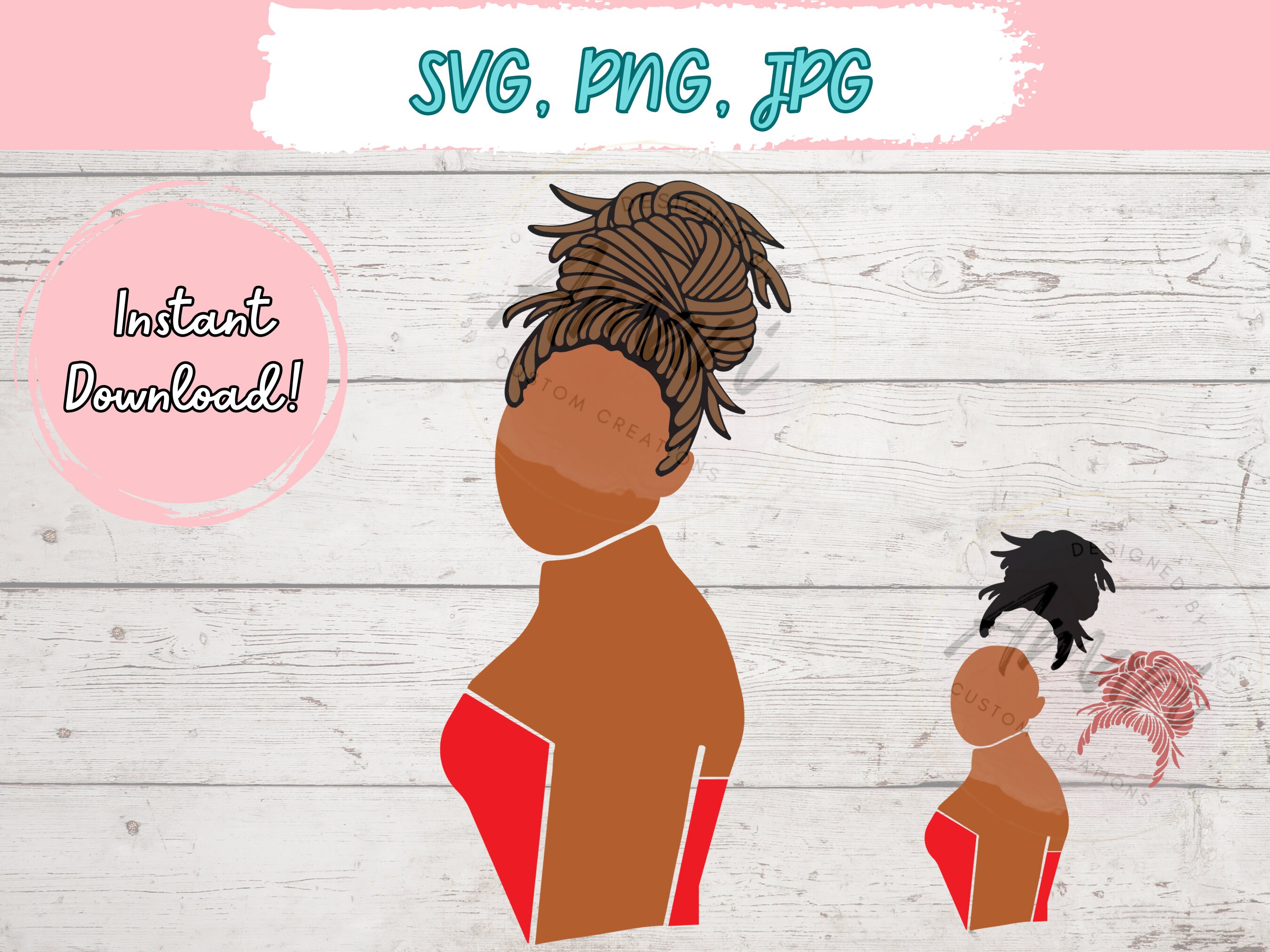 Woman With Locs Svg Png Jpg File Girl With Locs Vector Cut - Etsy Australia