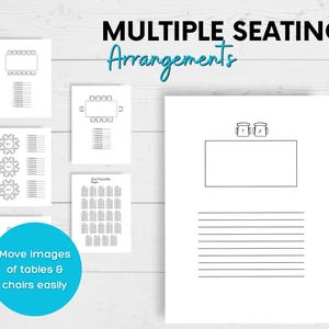Editable Wedding Seating Chart Template: Round & Rectangle Tables ...