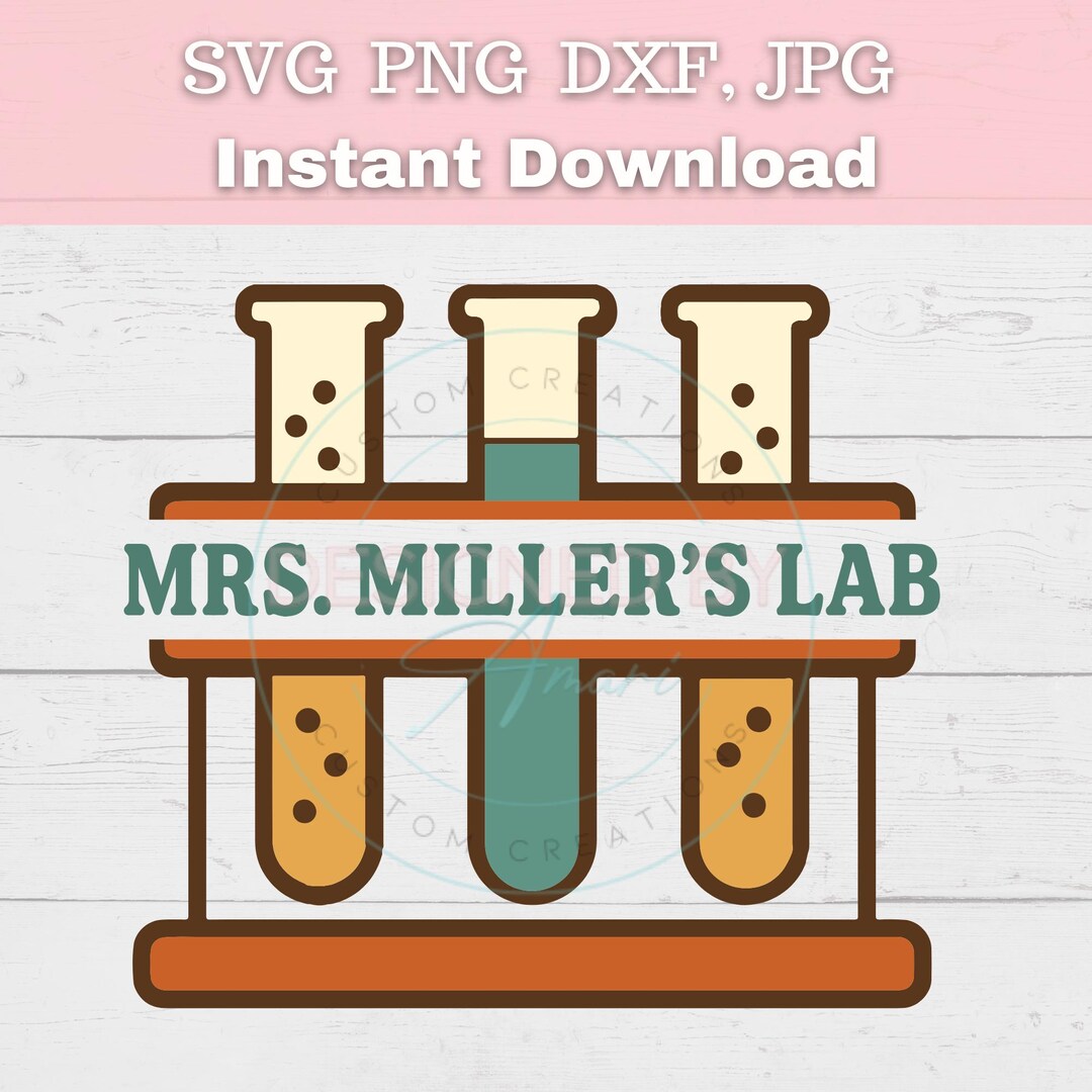 Retro Science Lab SVG: Test Tube Rack Monogram (digital Download) - Etsy