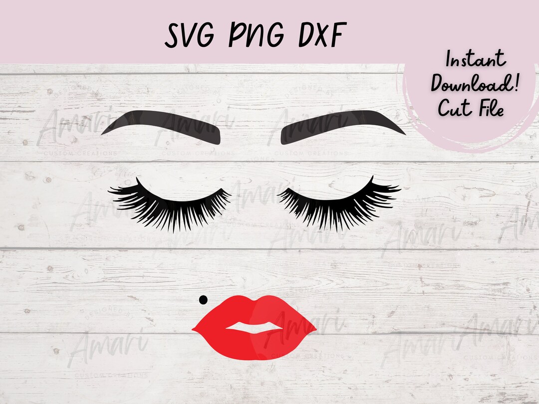Woman's Face SVG PNG DXF File, Instant Download, Layered Cut File, Face ...