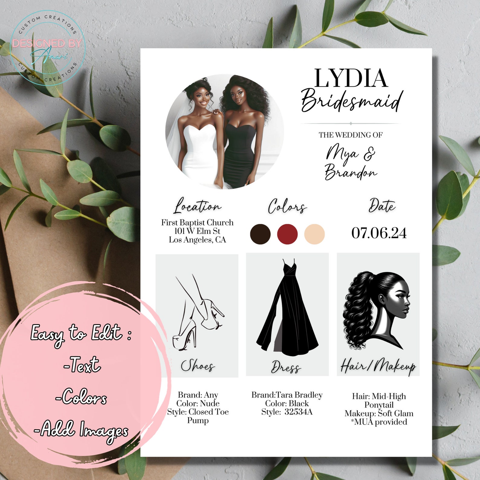 Printable Bridesmaid Proposal Card Template (digital Download) - Etsy