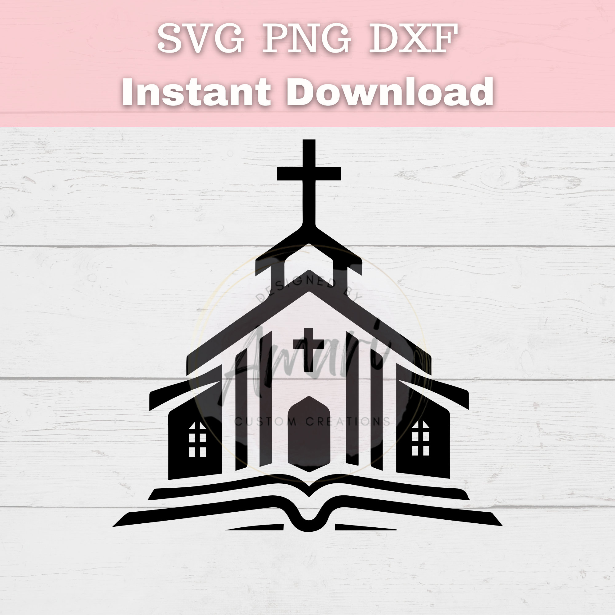 Church SVG & PNG: Christian Logo File (digital Download) - Etsy