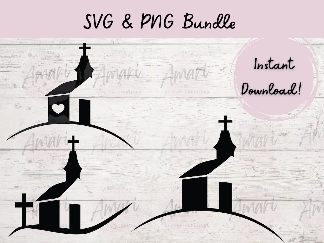 Church SVG and PNG Bundle - Etsy