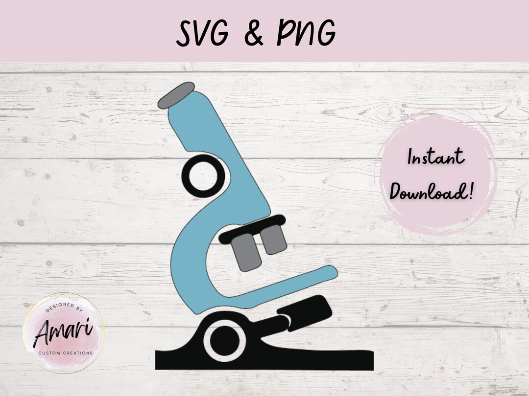 Microscope SVG & PNG, Laboratory SVG, Microbiology Vector Image - Etsy