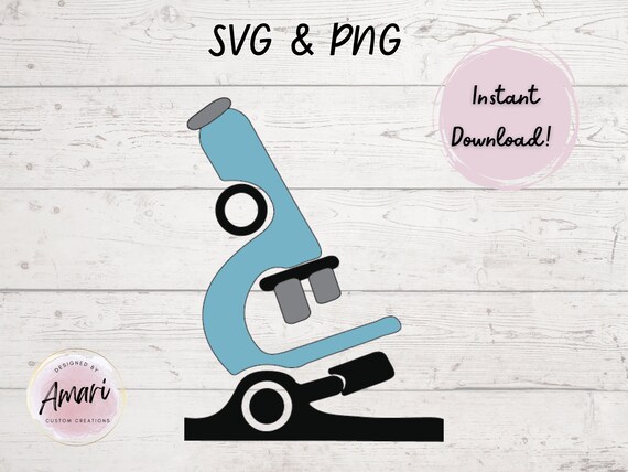 Microscope SVG & PNG Laboratory SVG Microbiology Vector | Etsy