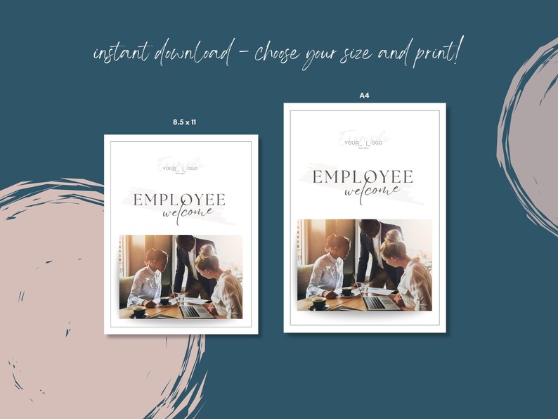 Editable Employee Handbook Template: HR Manual Canva (digital Download ...