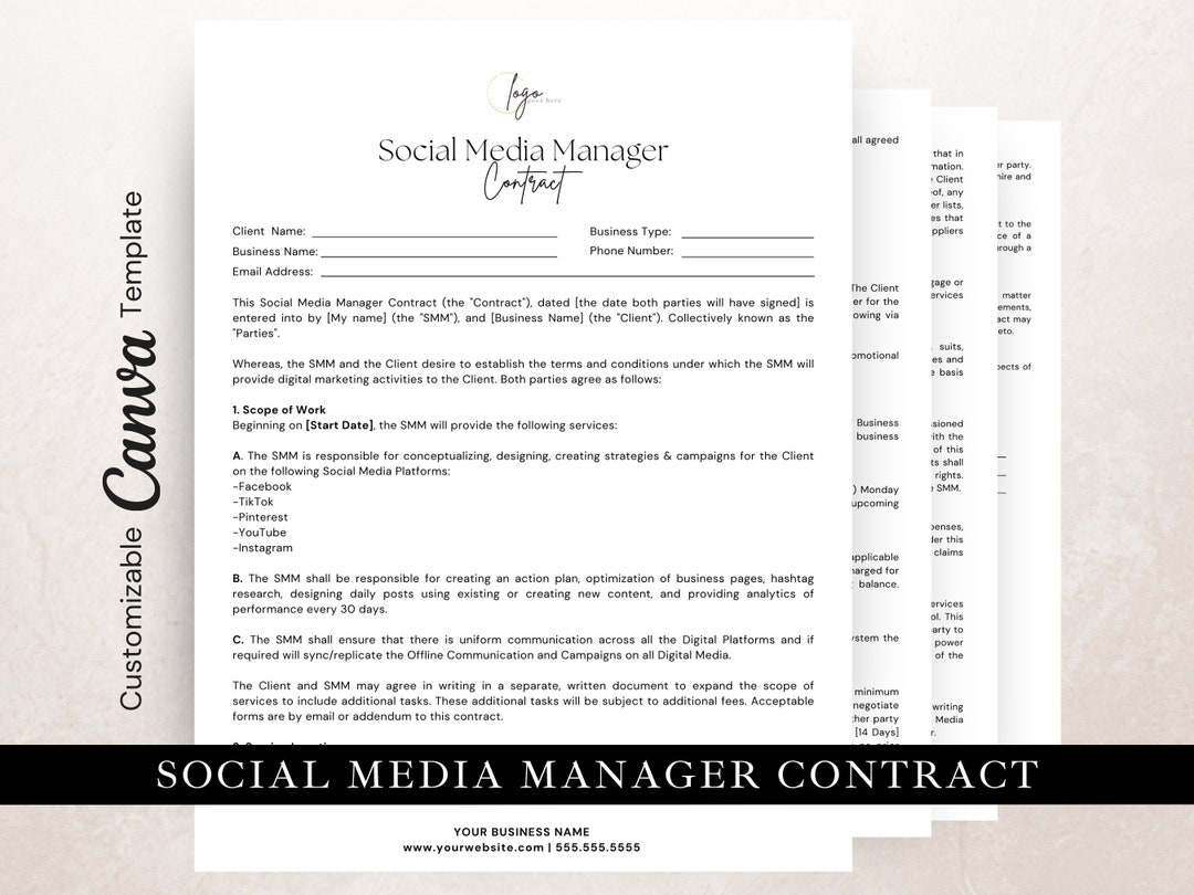 Social Media Marketing Contract | Freelance Social Media Marketing ...