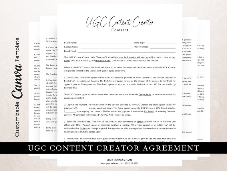 Free Ugc Contract Template