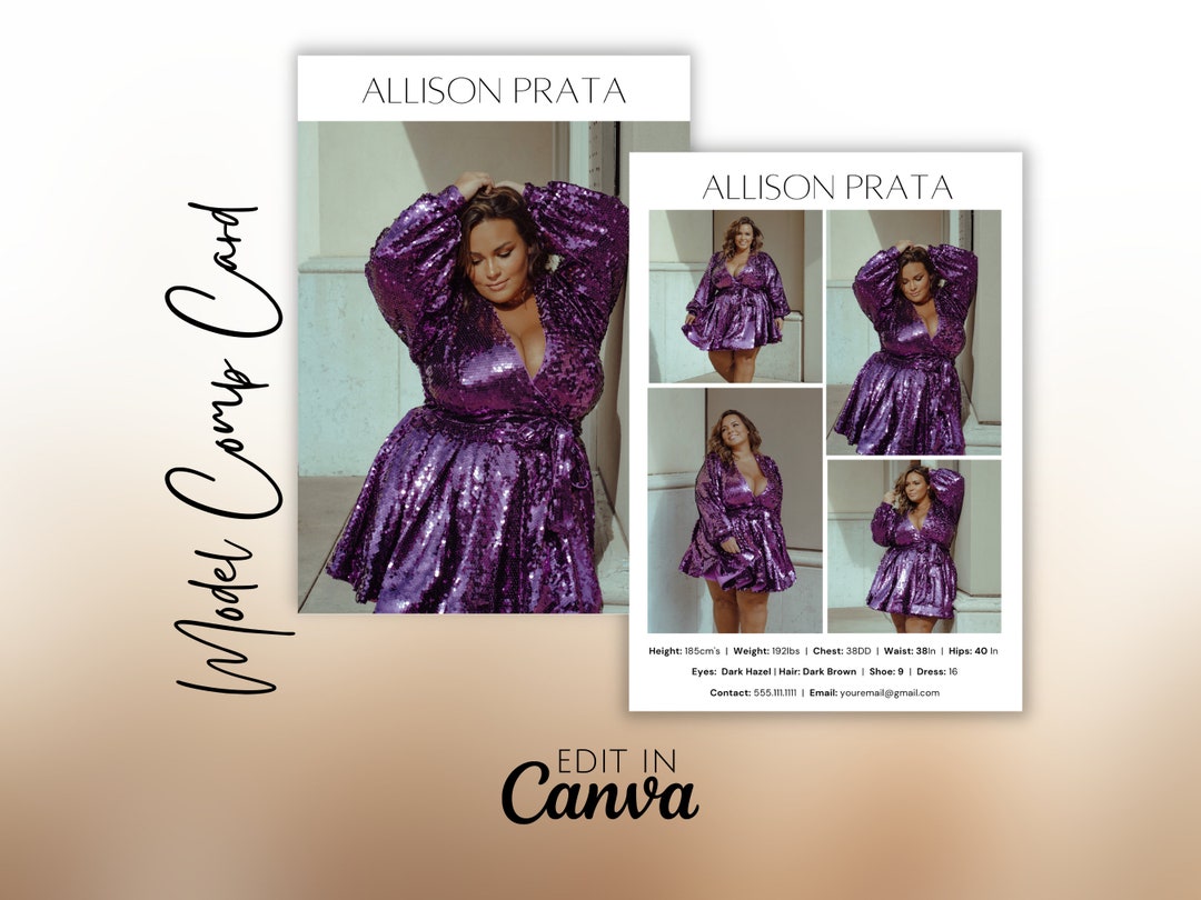 Modeling Comp Card Template, Modeling Photocard, Zed Card for Models, Z ...