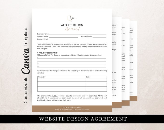 Wedding Cake Contract Template | Edit in Canva, Contract for Baker ...