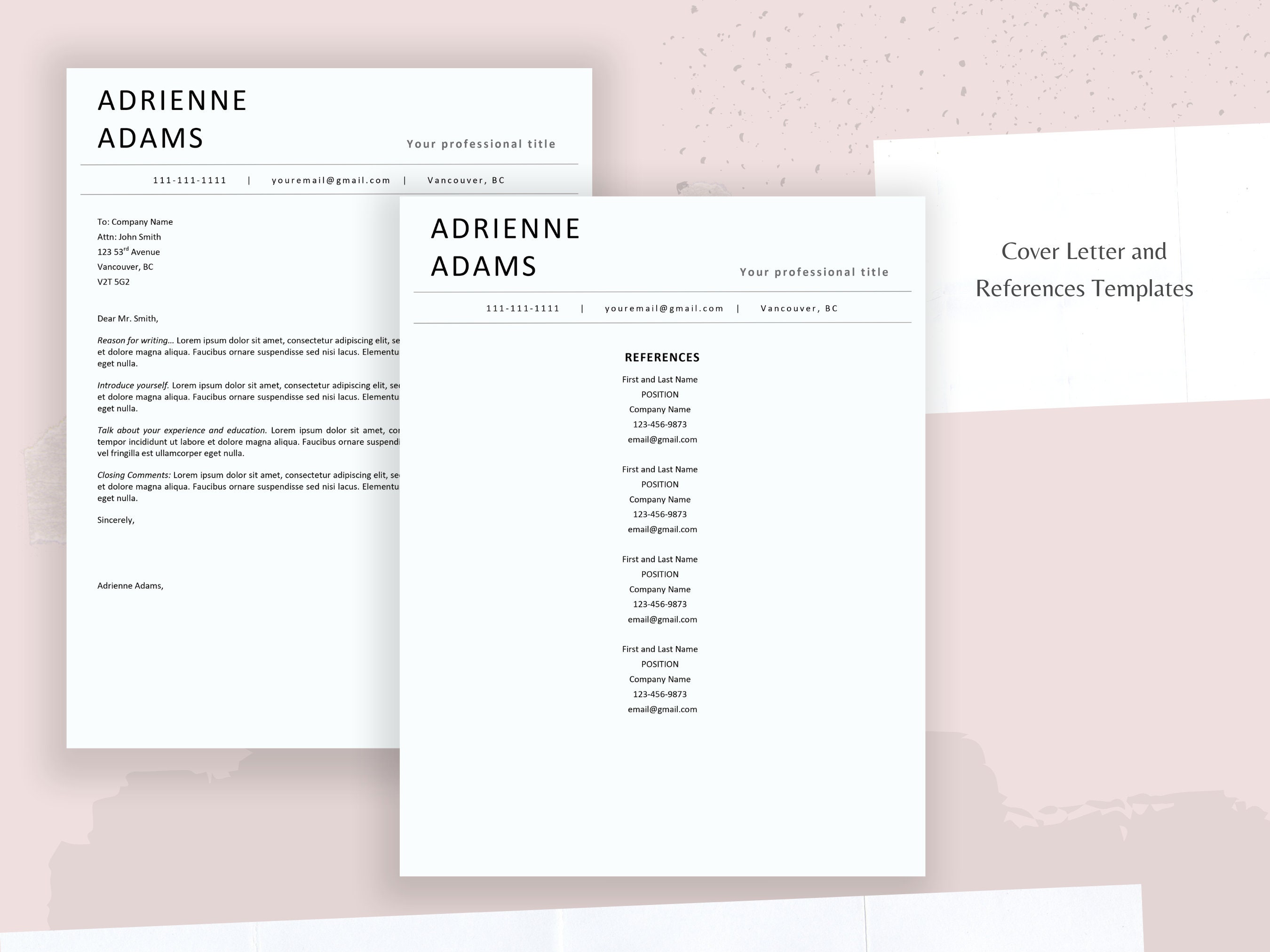 ATS Resume Template for Word and Pages, Applicant Tracking System ...