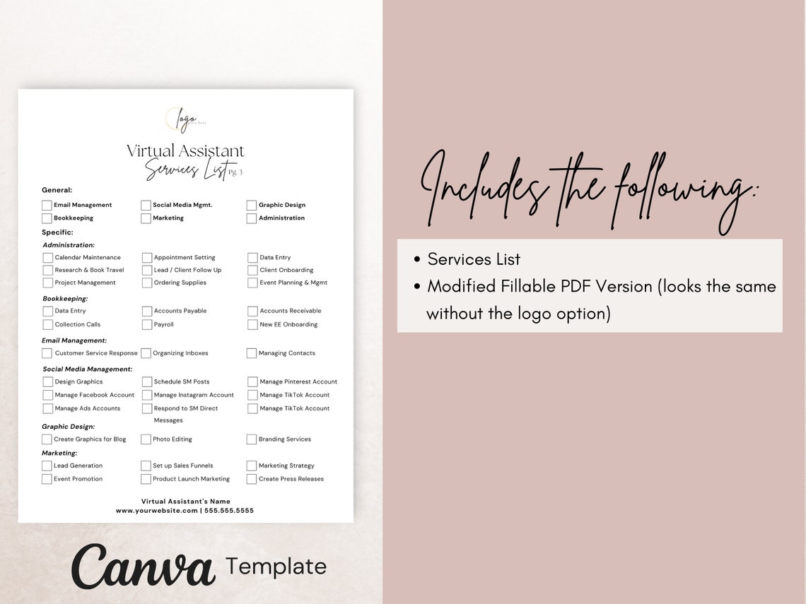 Virtual Assistant Client Intake Form, VA Client Questionnaire, Editable ...